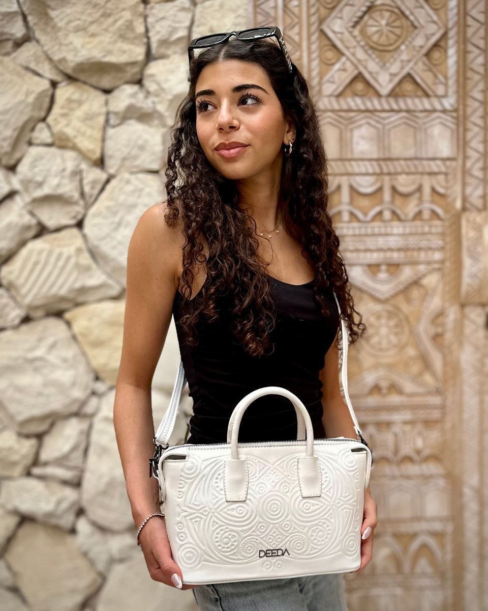 SAJA MINI TOTE - WHITE – Deeda