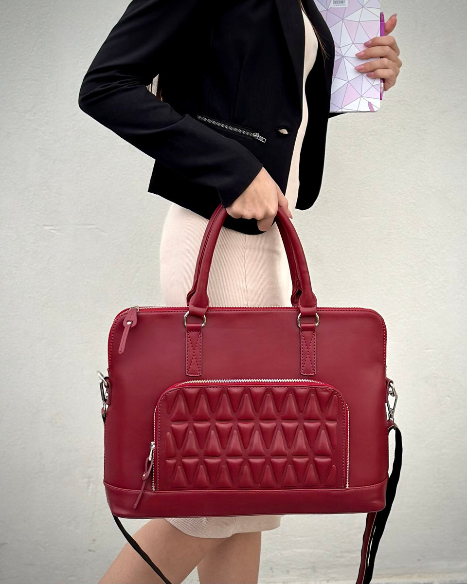 ONYX LAPTOP BAG - BURGUNDY – Deeda